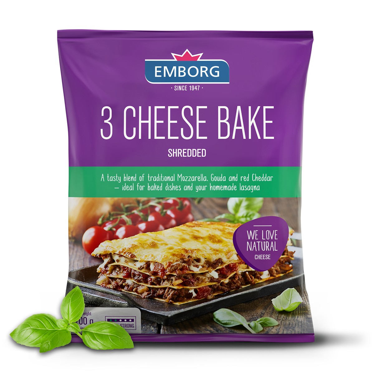 Natural Shredded 3 Cheese Bake Emborg