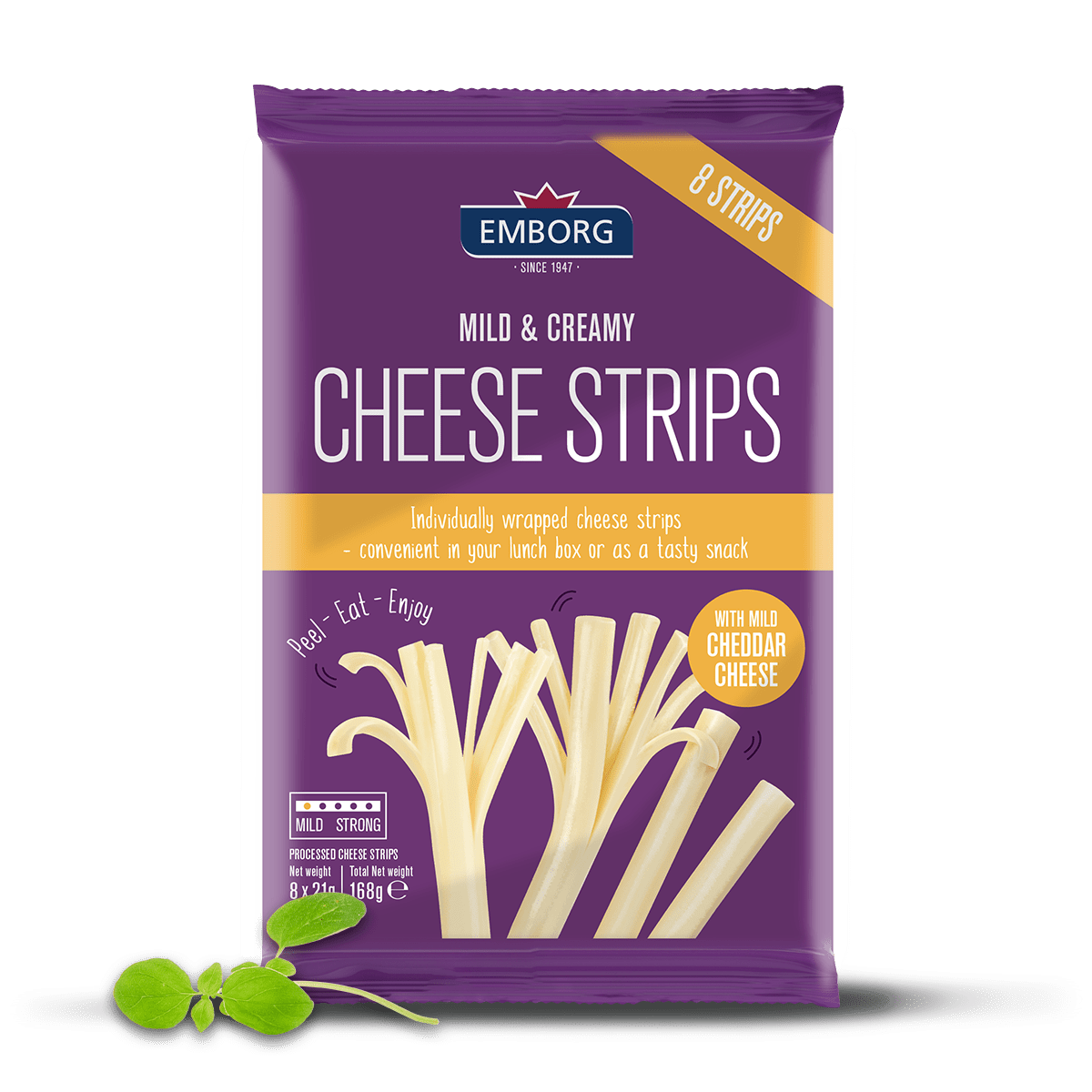 Snack Cheese Strips Emborg